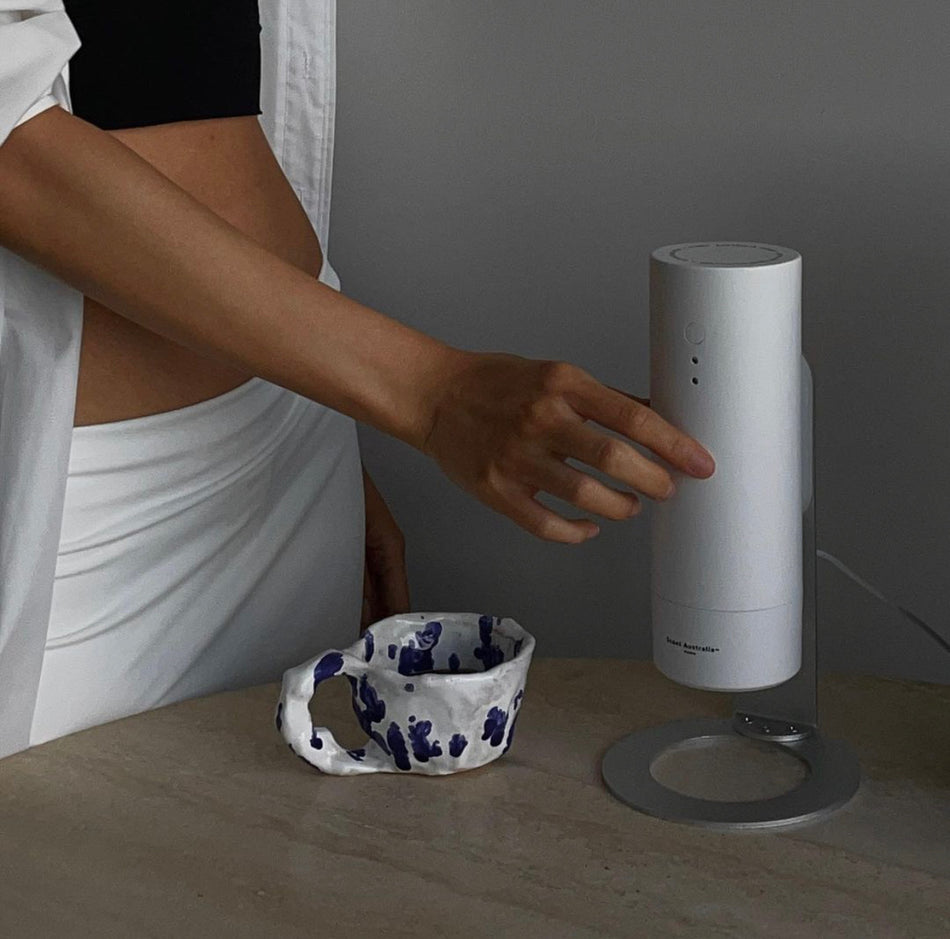 The stunning decor piece, beautiful heavy ceramic with a rose gold top ...